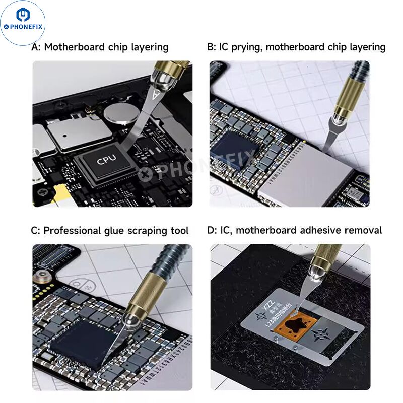 XZZ D004 IC Glue Removal Blade Phone CPU ECU IC Polishing Tool