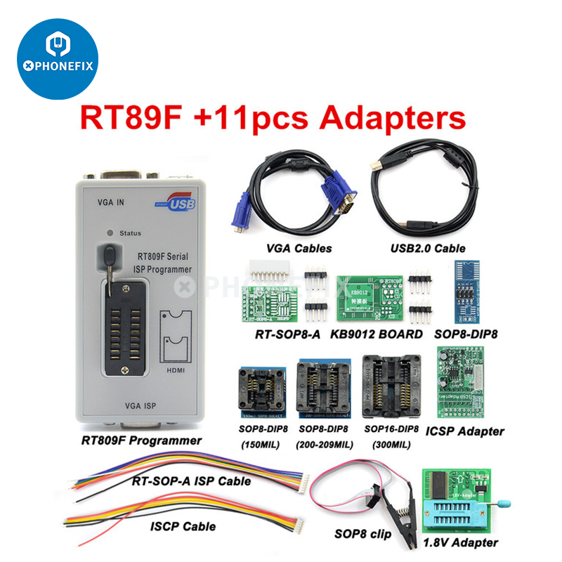 Rt809f Isp Programmer Lcd Vga Icsp Bios Read Write Tool