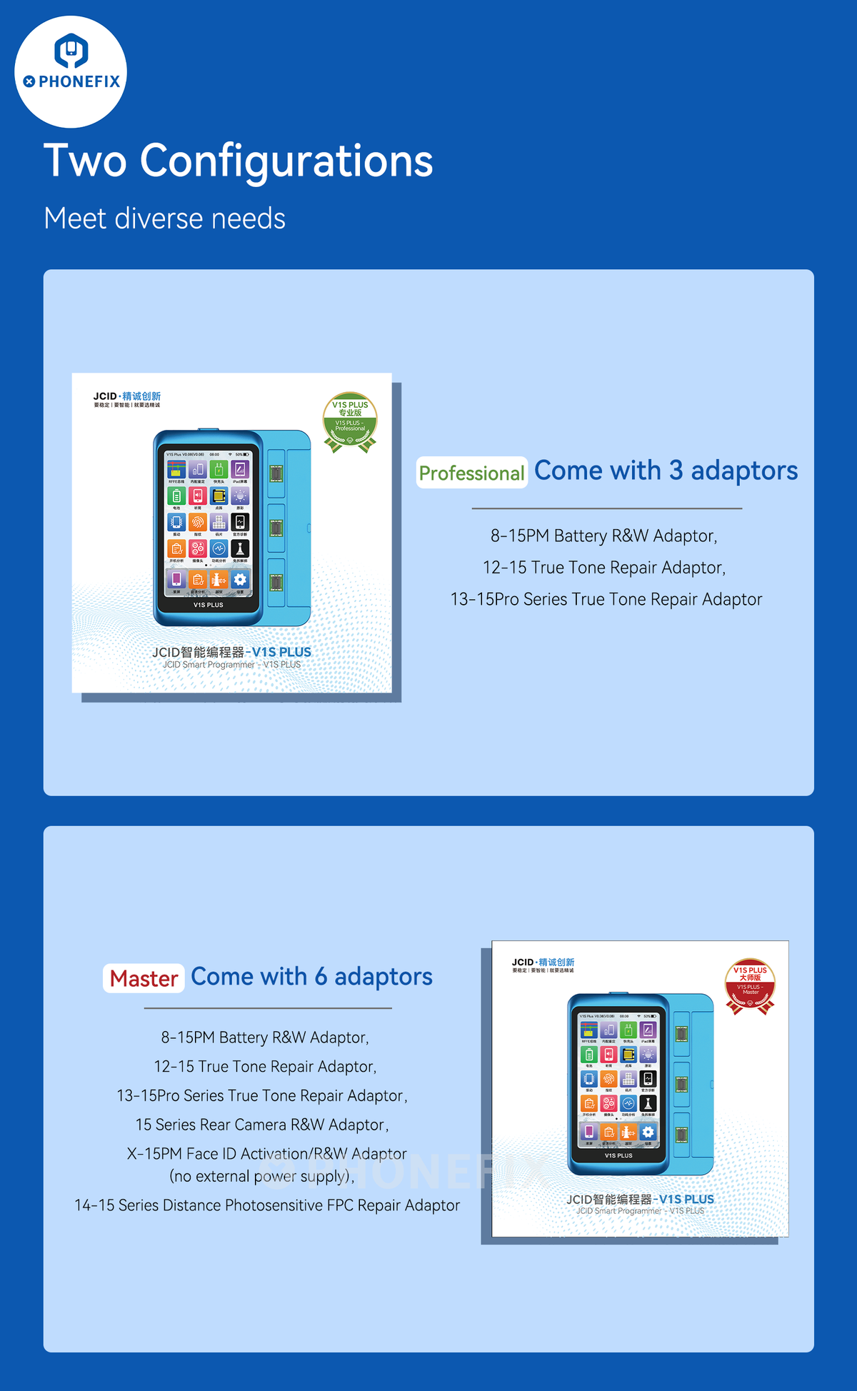 JCID V1S Plus Smart Programmer iPhone iPad Face ID Battery Repair
