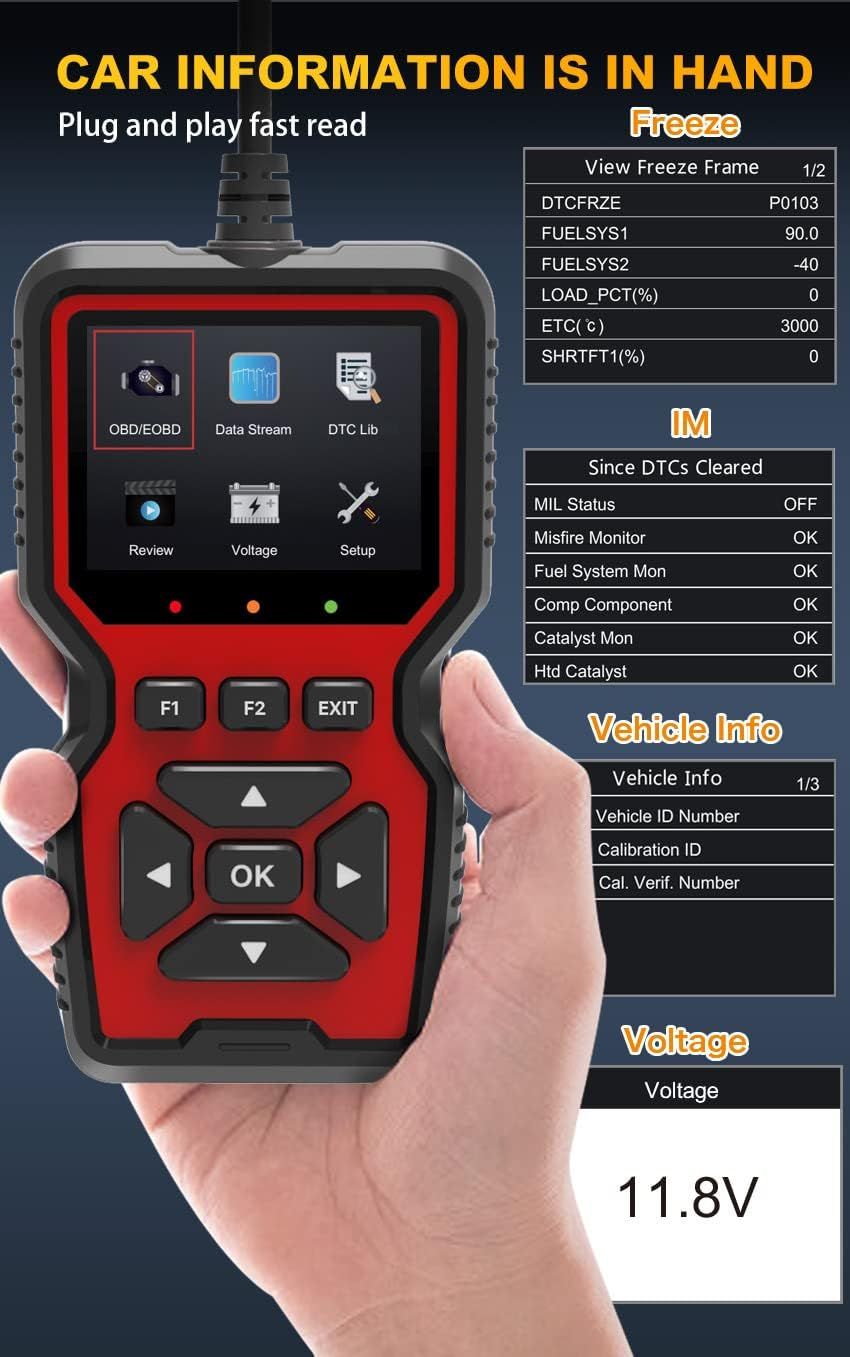 V519 OBD2 Scanner Automotive Engine Fault Diagnostic Tool