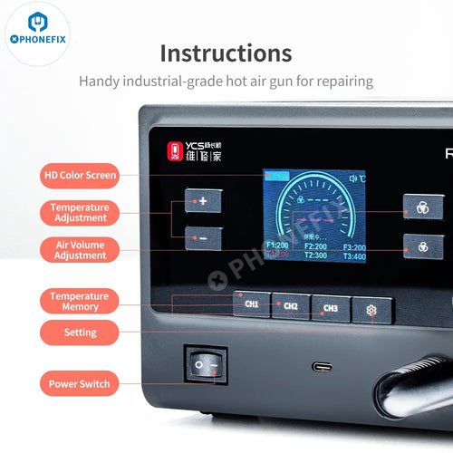 Qianli YCS R1 Intelligent Hot Air Gun PCB Soldering Rework Station