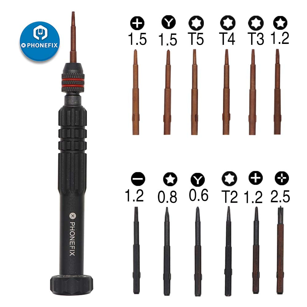 12 IN 1 Precision Screwdriver Set Replaceable Bits Phone Opening Tool