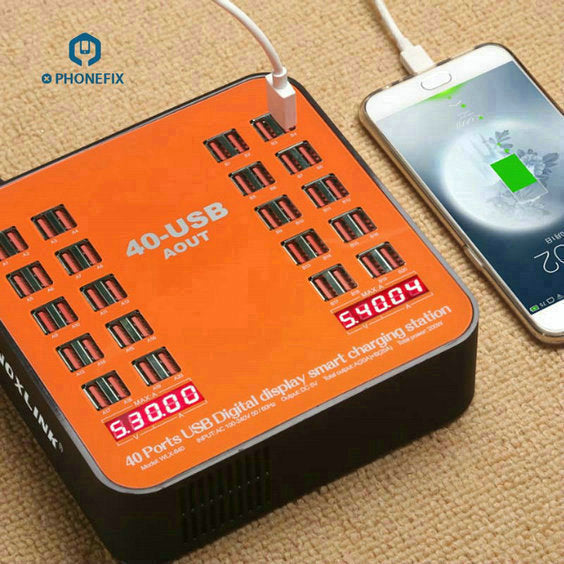 200W 40A 40 Ports USB Hub charging Station Multi USB Charging Hub