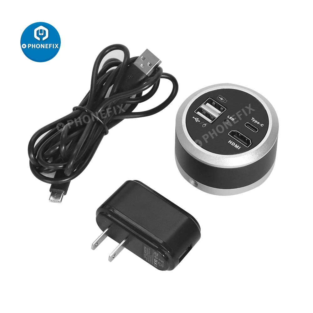 4K 1080P HDMI USB Digital Industrial Microscope Camera Lab Video