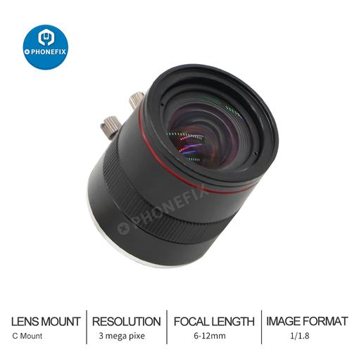 6-12MM C-Mount Industrial Camera Video Recording Live Stream Lenses