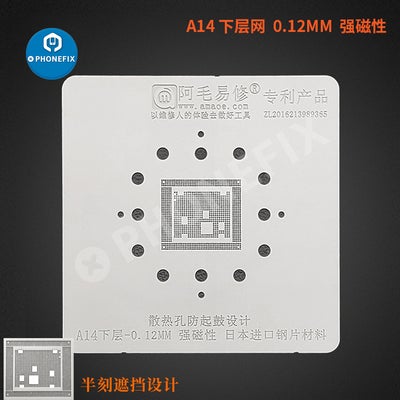 Amaoe A14 CPU BGA Reballing Stencil Positioning Set For iPhone 12 Seri