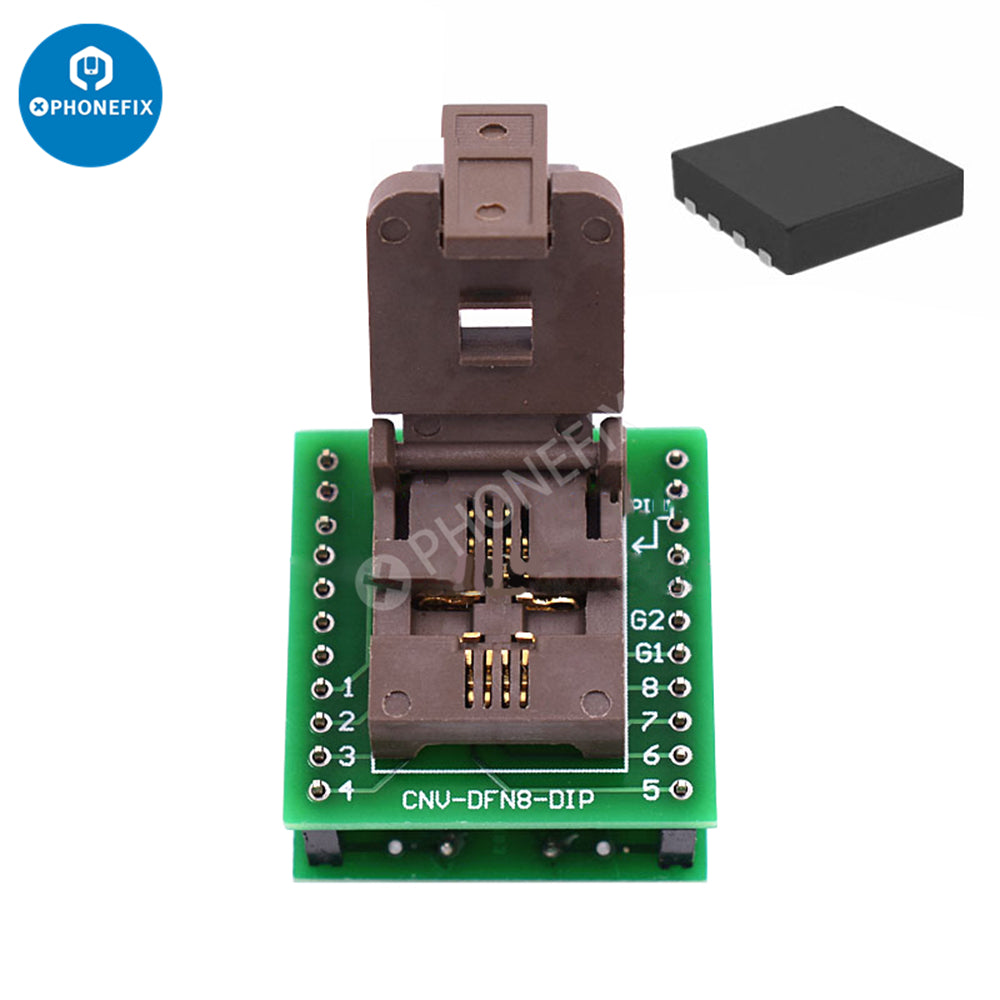 DFN5X6-8L(EP2) To DIP8 Test Socket Gold Plated Test Fixture