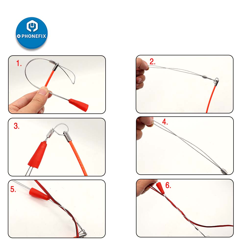 Steel Rope Connector and Electrical Wire Cable Threader Puller for Car