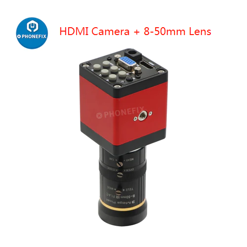 HDMI VGA Video Microscope Live Streaming Camera With Fixed Focus Lens