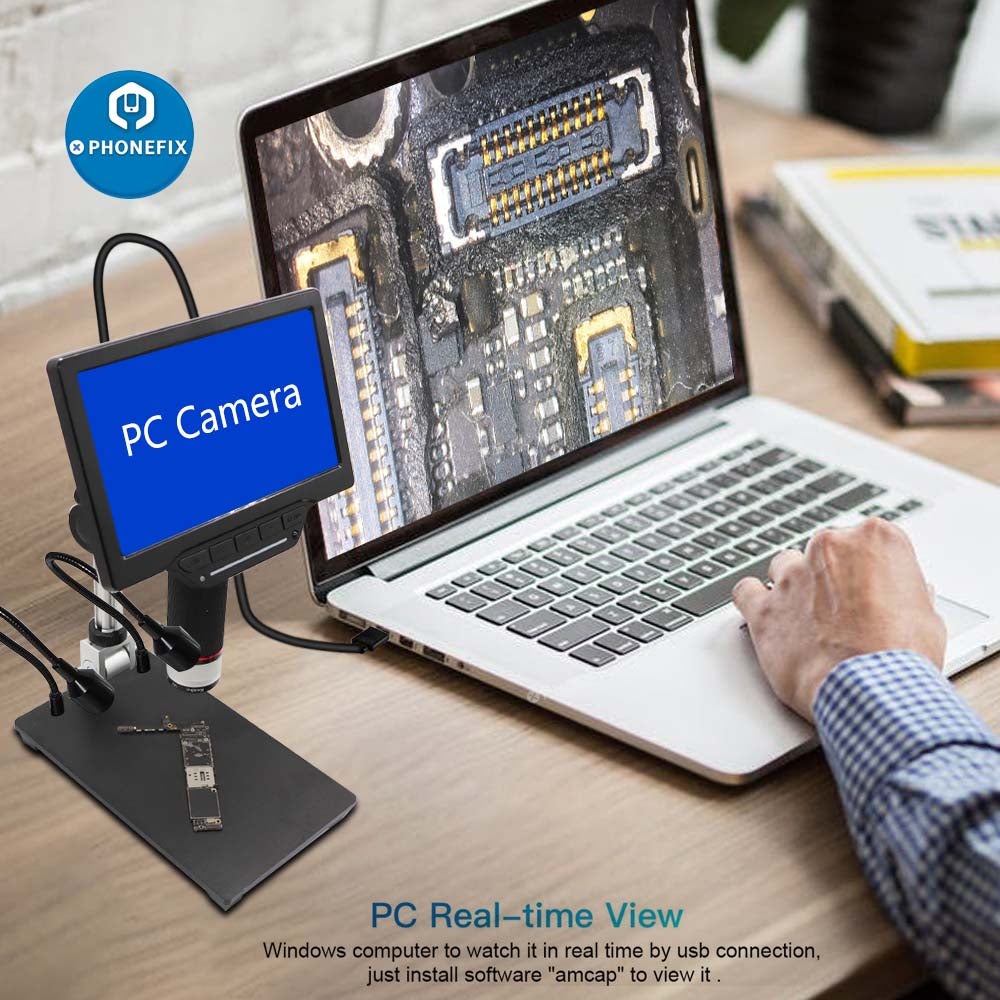 7.0 inch 1080P 208X LCD USB Video Microscope Digital Camera