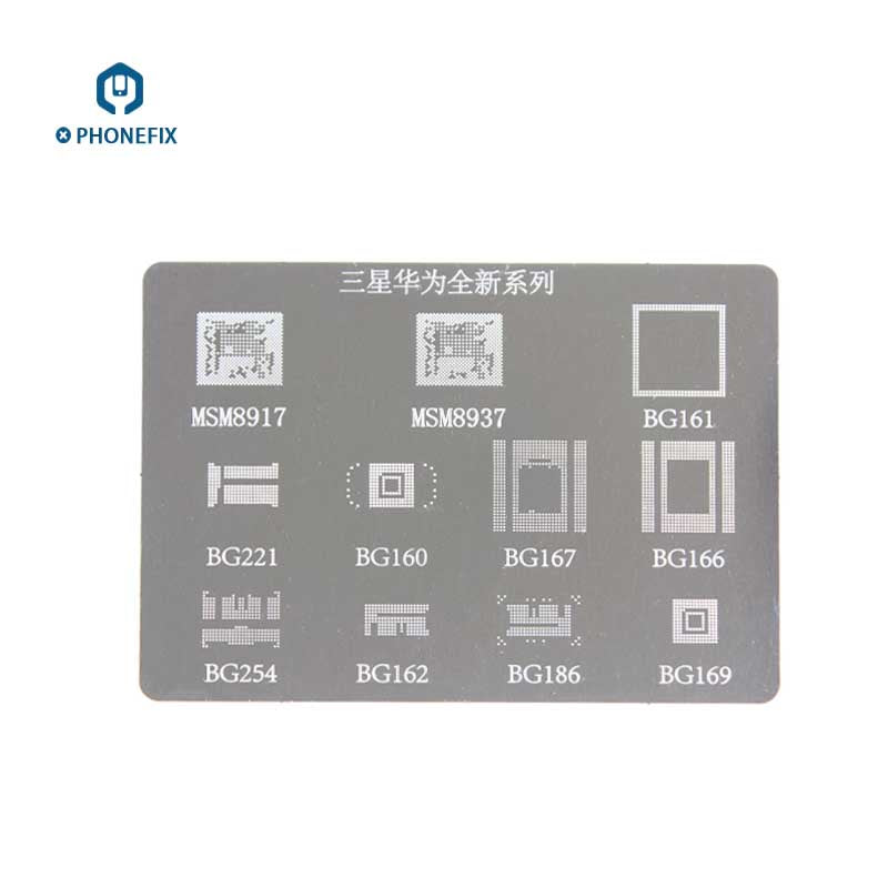 Samsung Huawei MTK Xiaomi BGA Reballing Stencil Template