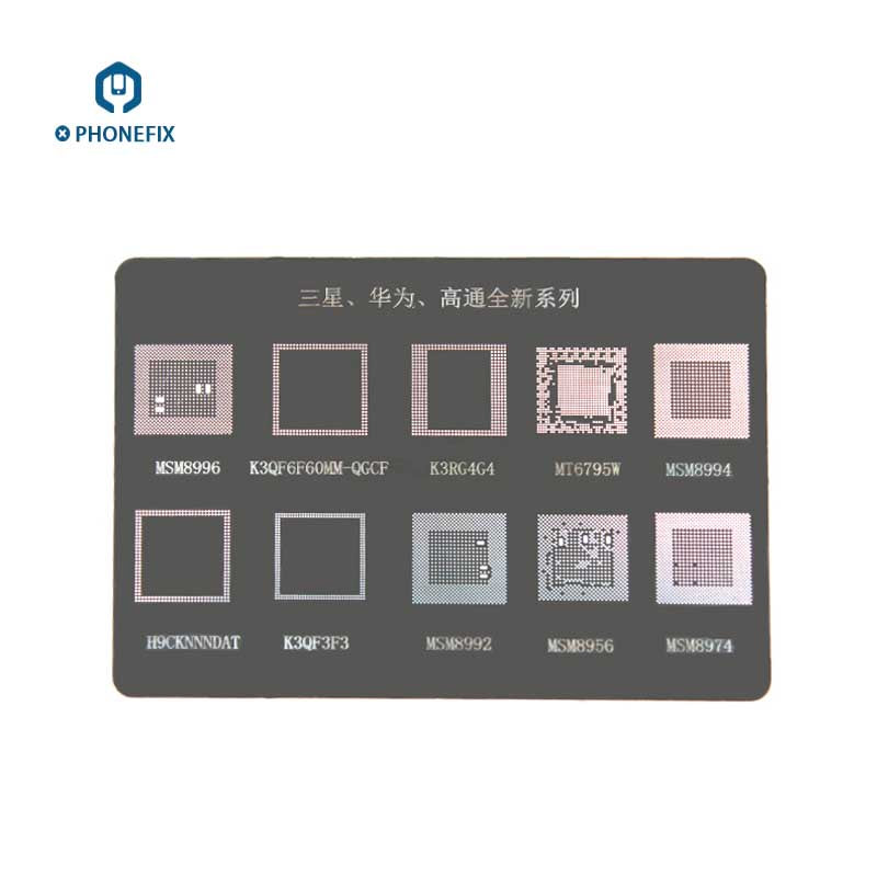 Samsung Huawei MTK Xiaomi BGA Reballing Stencil Template