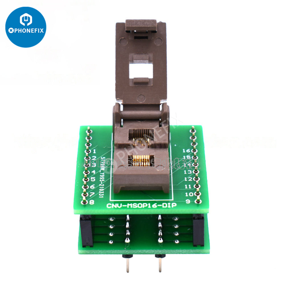 MSOP16 To DIP16 Test Socket Gold Plated Test Fixture