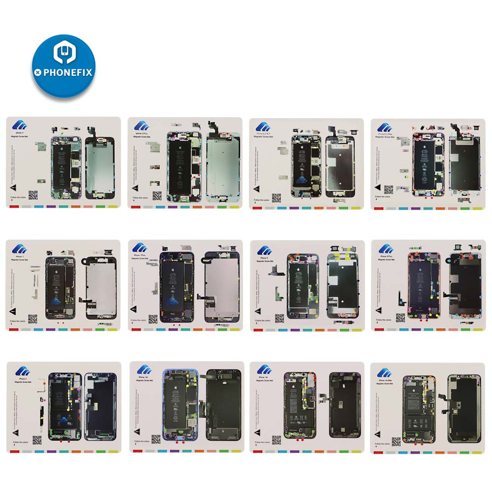 Magnetic Screw Mat iphone 11 XS MAX X 8 7 6S 6 Teardown guide Pad