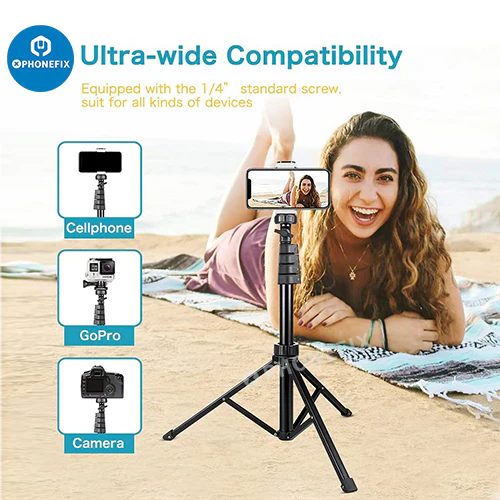 Phone Live Streaming Selfies Tripod Stand With ith Wireless Remote