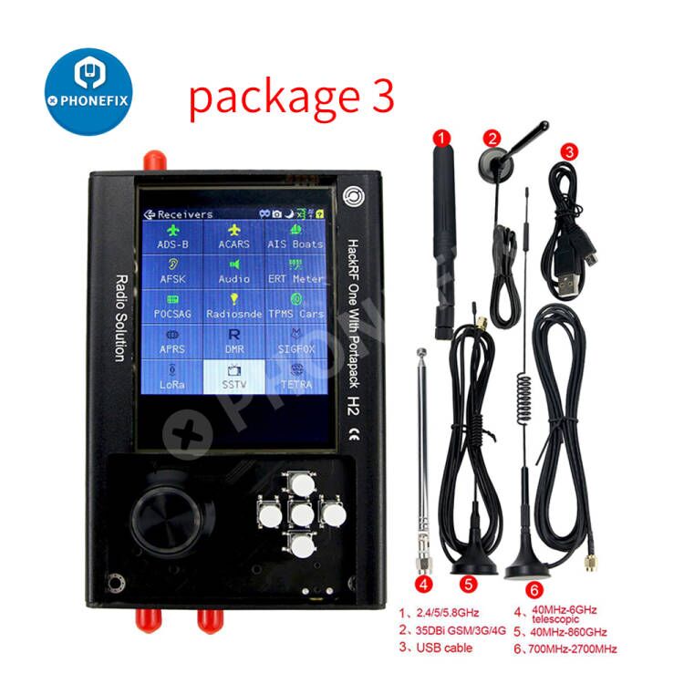PortaPack H2 HackRF One SDR Radio Transceiver Signal Controller 1MHz-6