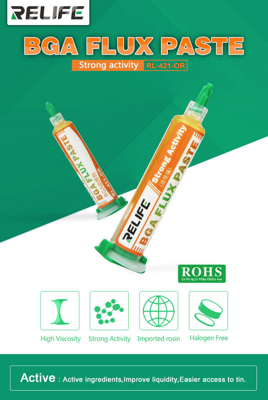 RL-421 Relife BGA Flux Paste Strong activity SMD PGA PCB Soldering Flu