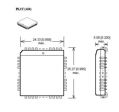 Spring PLCC68 IC socket 1.27mm PLCC68 ic adapter