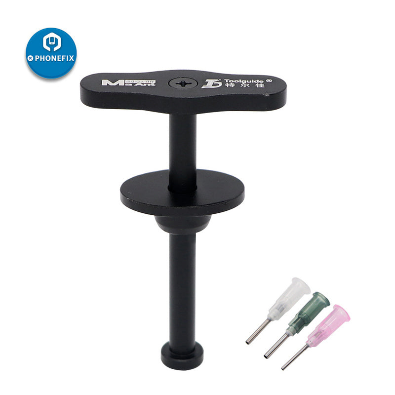 Metal durable flux mate Solder Paste Plunger Dispenser with 3pcs needl